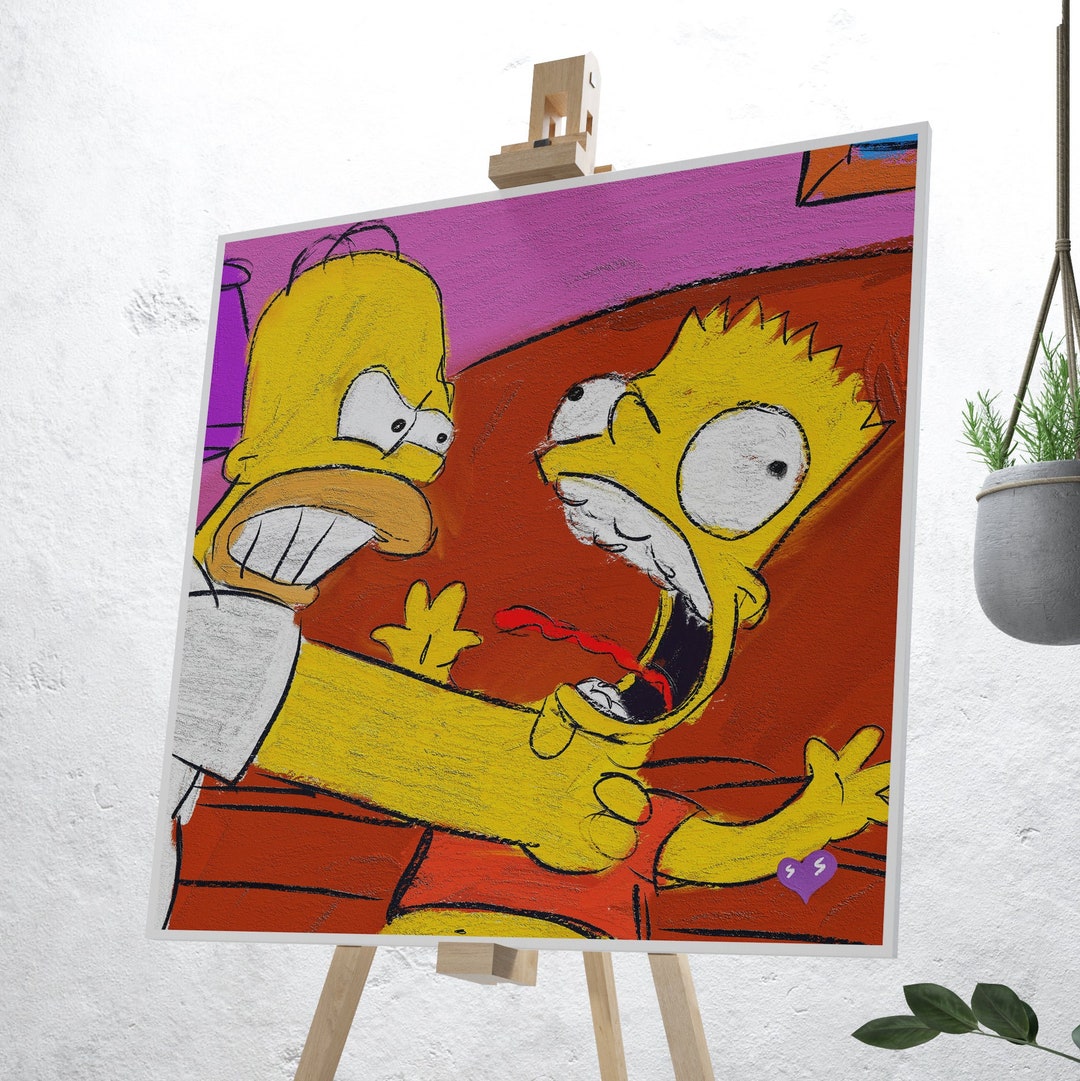 The Simpsons Oil Painting Style Digital Poster on Fujifilm Glossy Paper ...