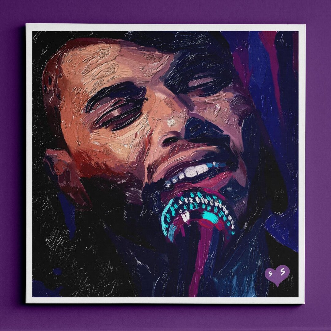 The Weeknd Poster Oil Painting, Digitized Version, Poster on Premium ...