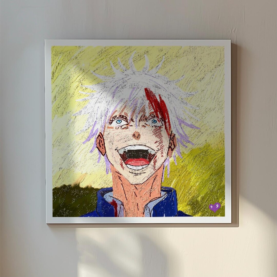 Jujutsu Kaisen Gojo Satoru Oil Painting Style Digital Poster on ...