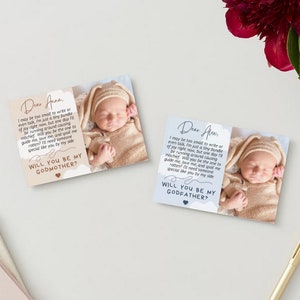 Godparents Proposal Cards Printable Will You Be My Godmother Proposal ...