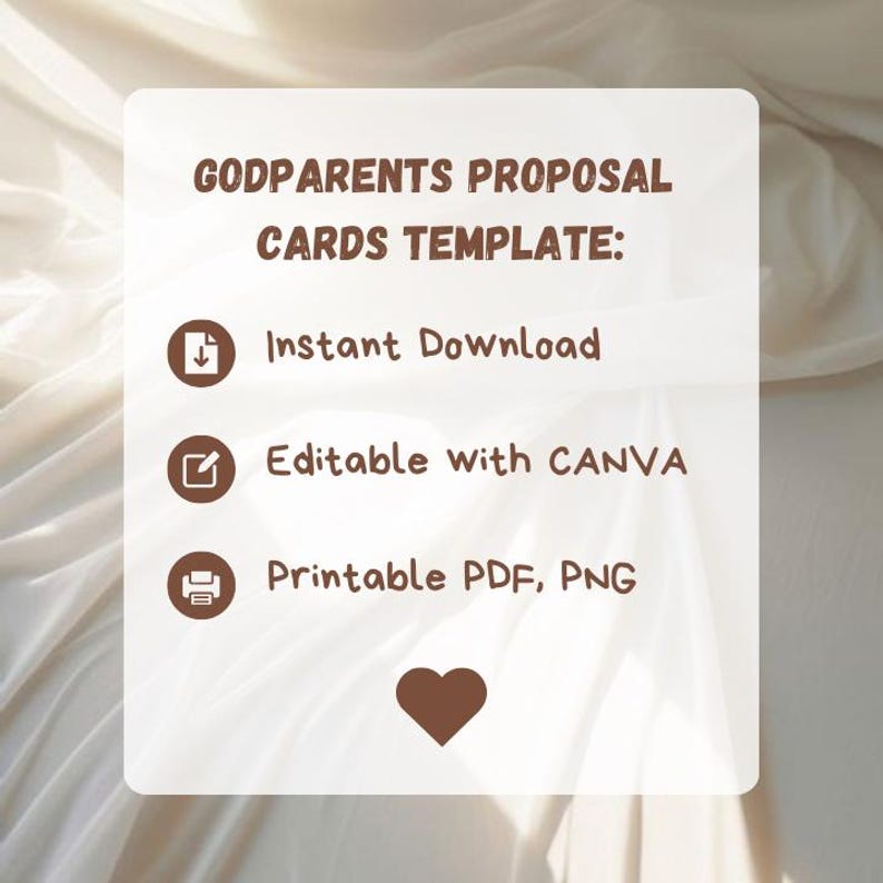 Universal Godparents Ask Letter | Printable Christening Proposal Card ...