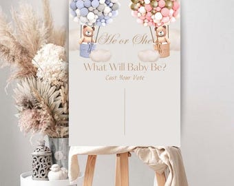 Gender Reveal Baby Shower Party Game Boy or Girl Voting Vote Board - Etsy
