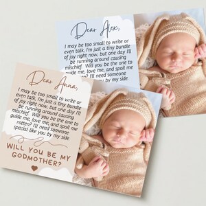 Godparents Proposal Cards Printable Will You Be My Godmother Proposal ...