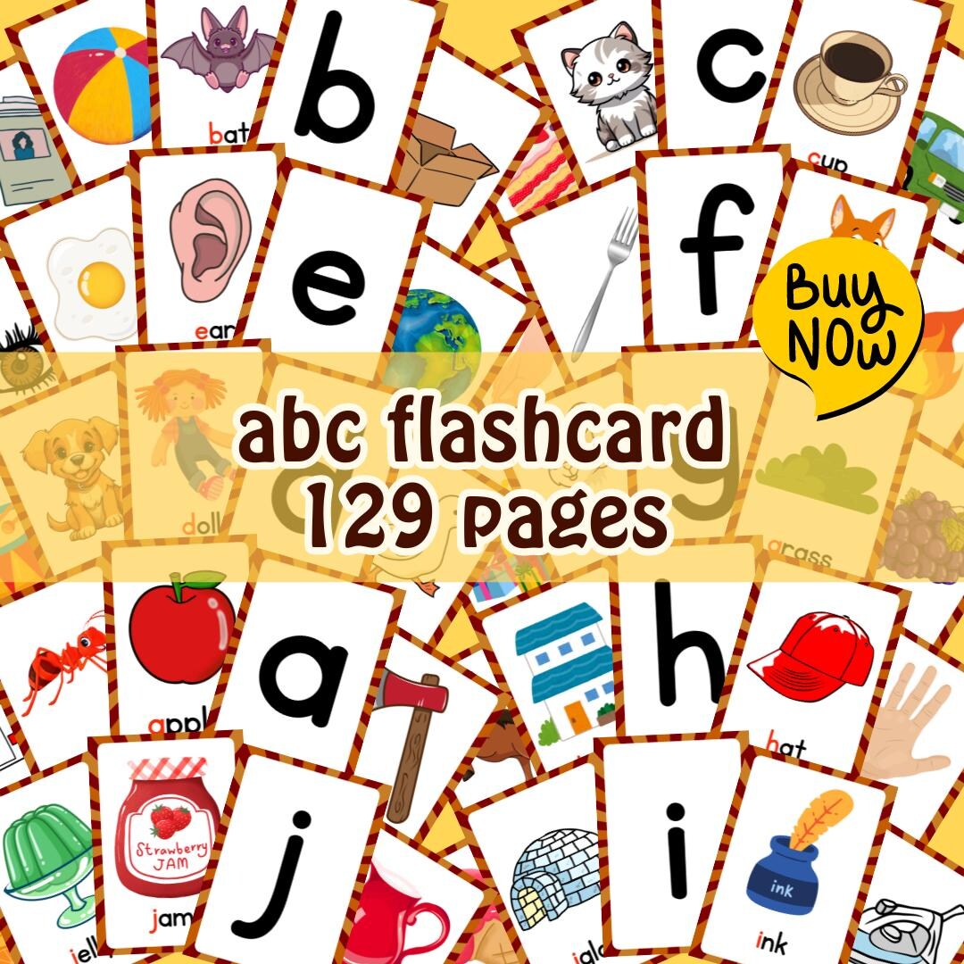 Engaging ABC Flashcards Bundle for Kids Montessori-inspired Alphabet ...