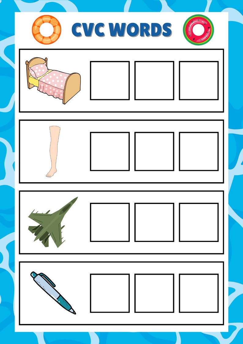 CVC & Phonics Interactive Activity for Kindergarten and Preschool Fun ...