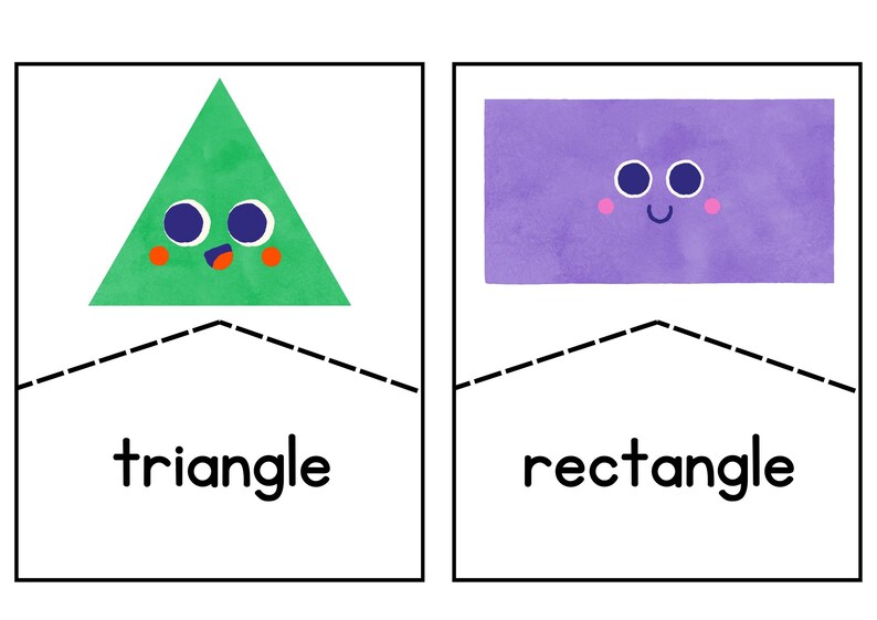 Shapes Flashcards, Geometric Shapes Flash Cards, Montessori Materials ...