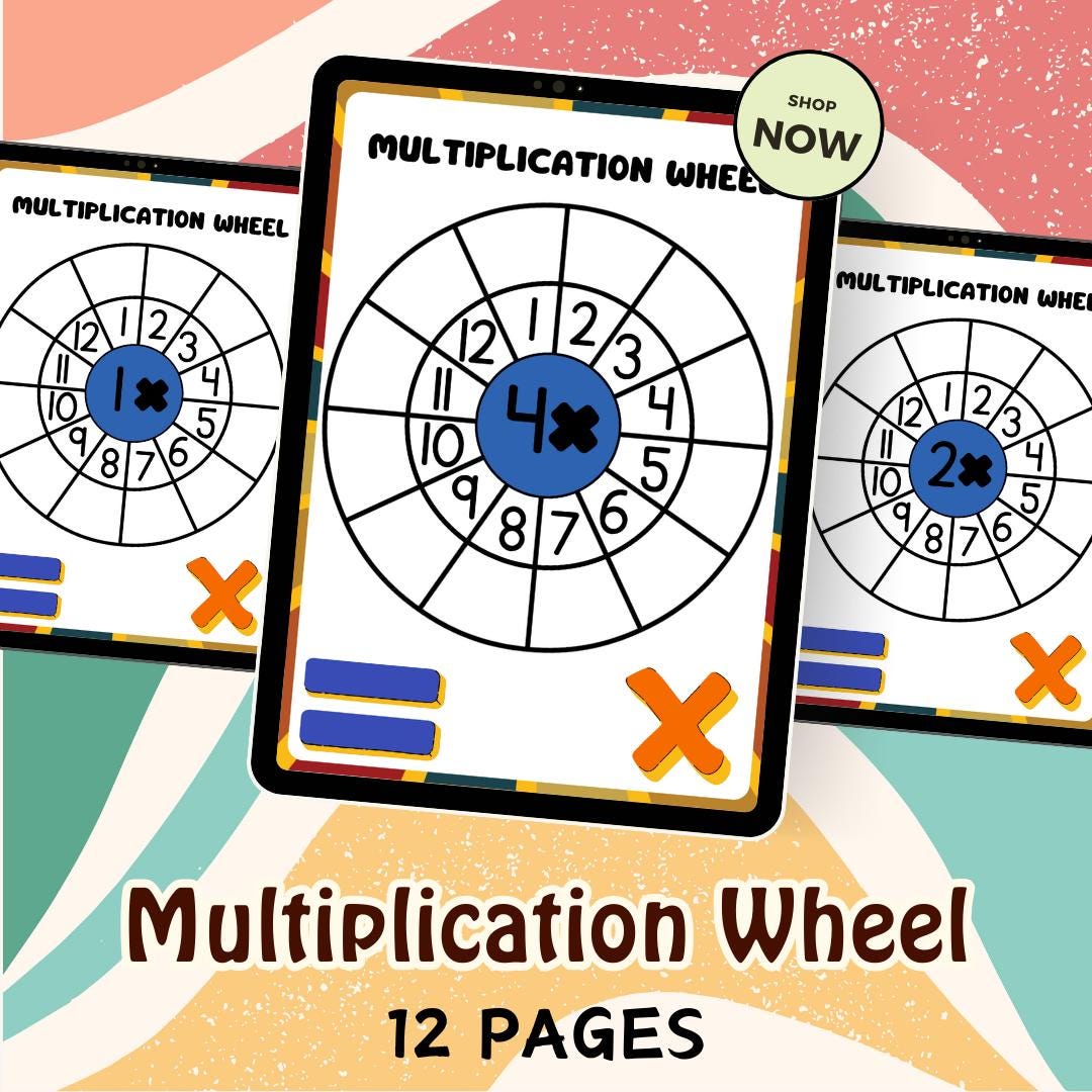 Multiplication Wheels Worksheets for Preschool Math Activities - Etsy