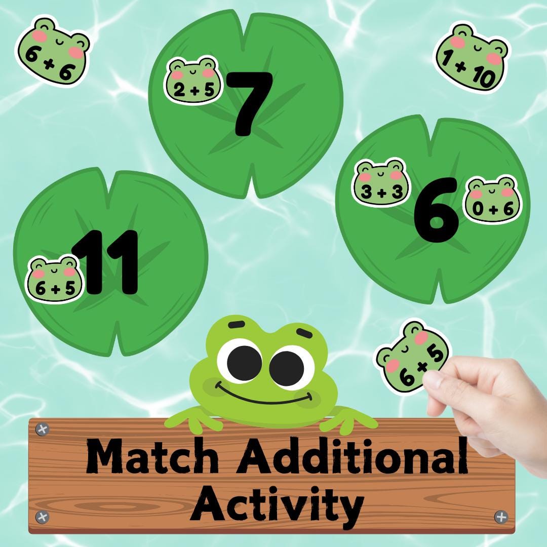 20 Pages Frog Frenzy / Match the Total Challenge / Additional ...