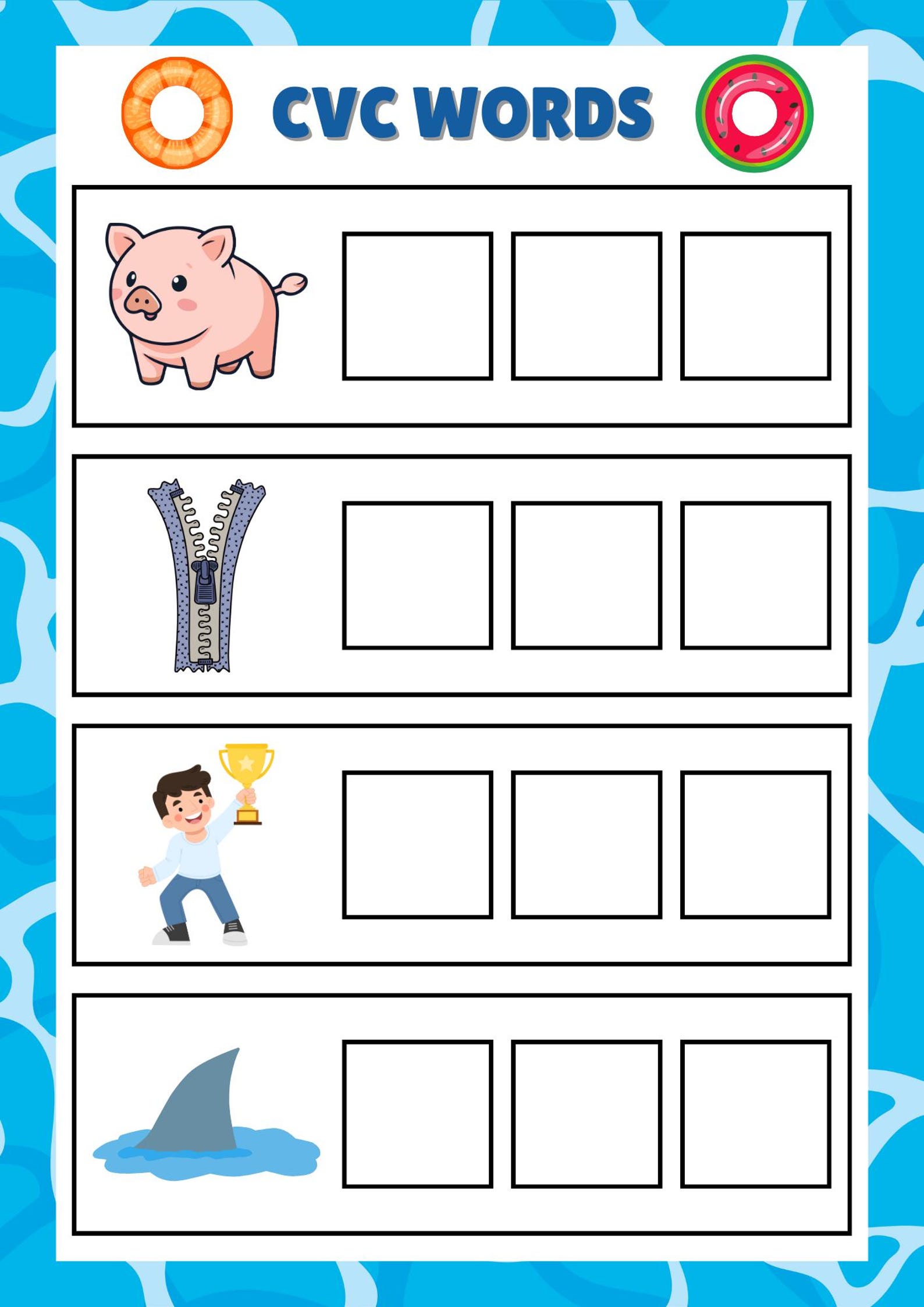 CVC & Phonics Interactive Activity for Kindergarten and Preschool Fun ...