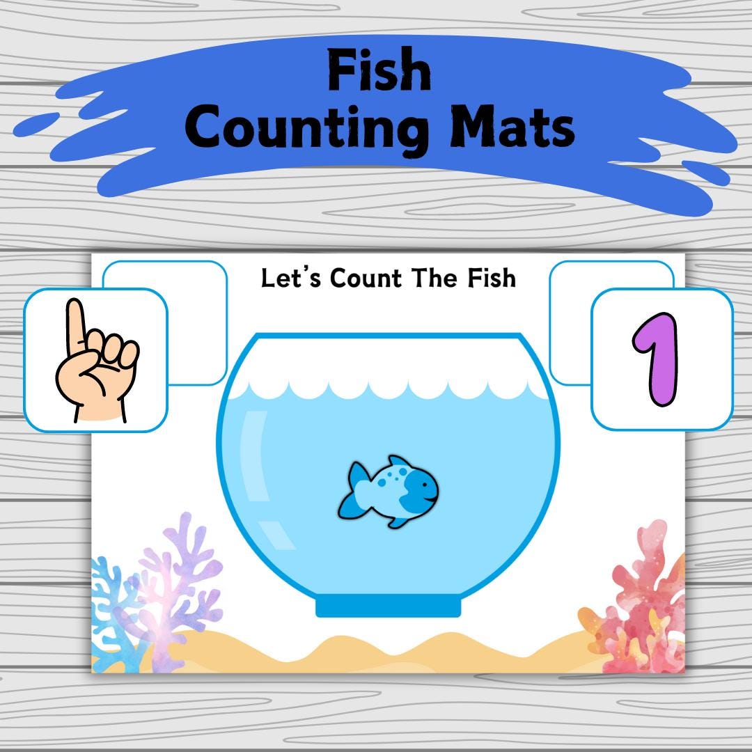 Fish Counting Activity, Numbers 1-10 Count, Count Activities for ...