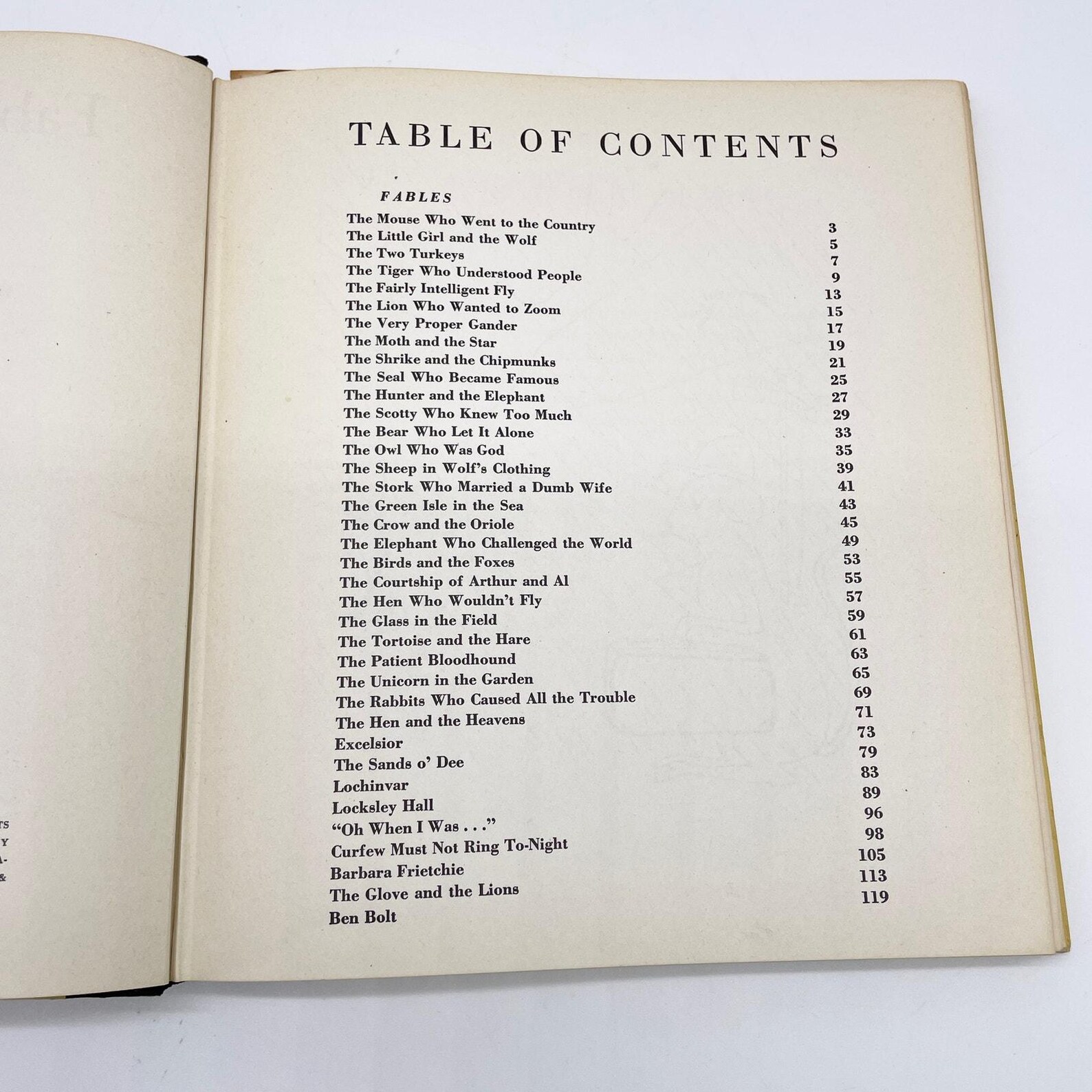 James Thurber Fables for Our Time Hardback 1940 First Edition NO DUST ...