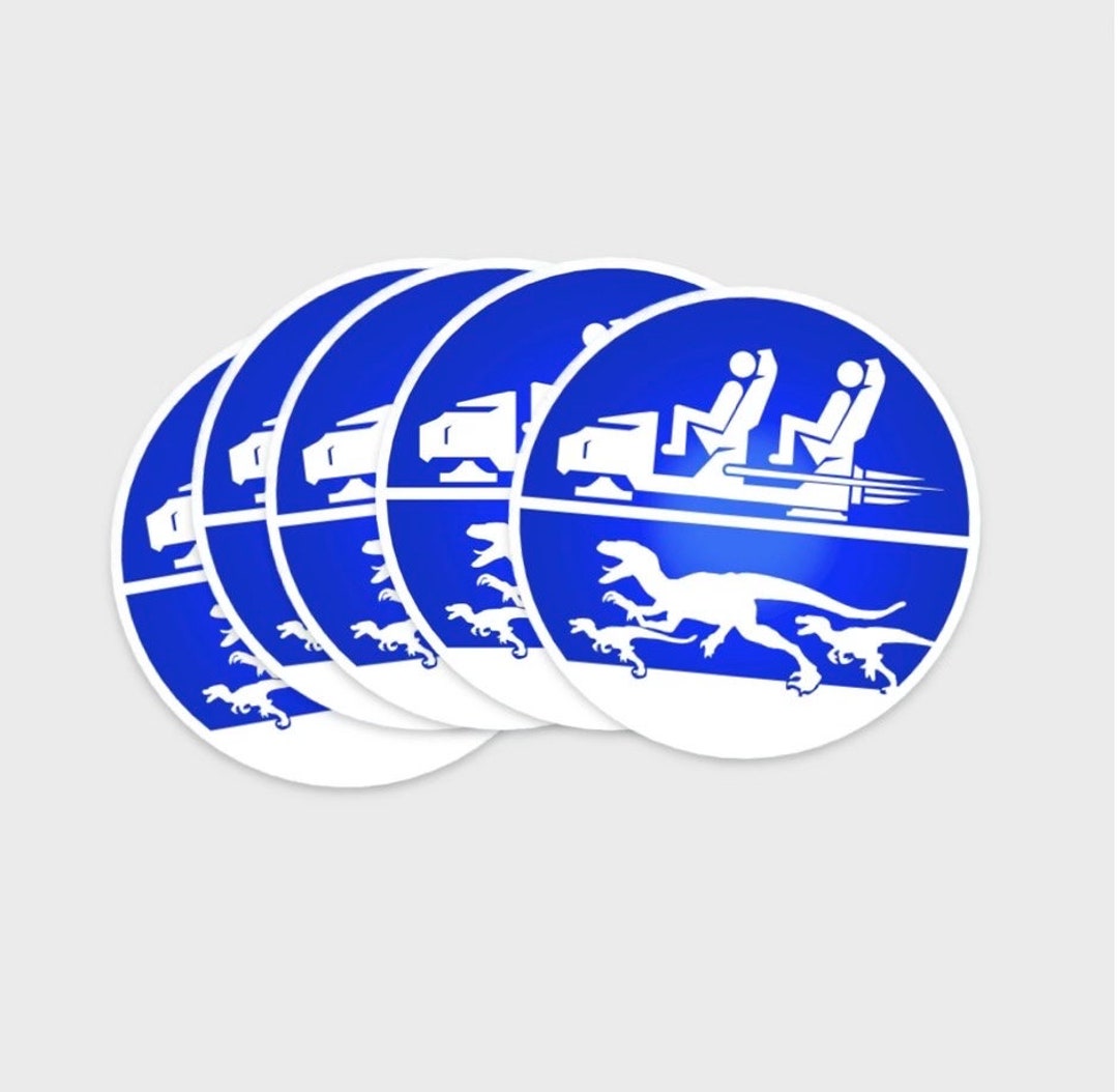 Velocicoaster Raptor Run 3" Vinyl Sticker - Etsy