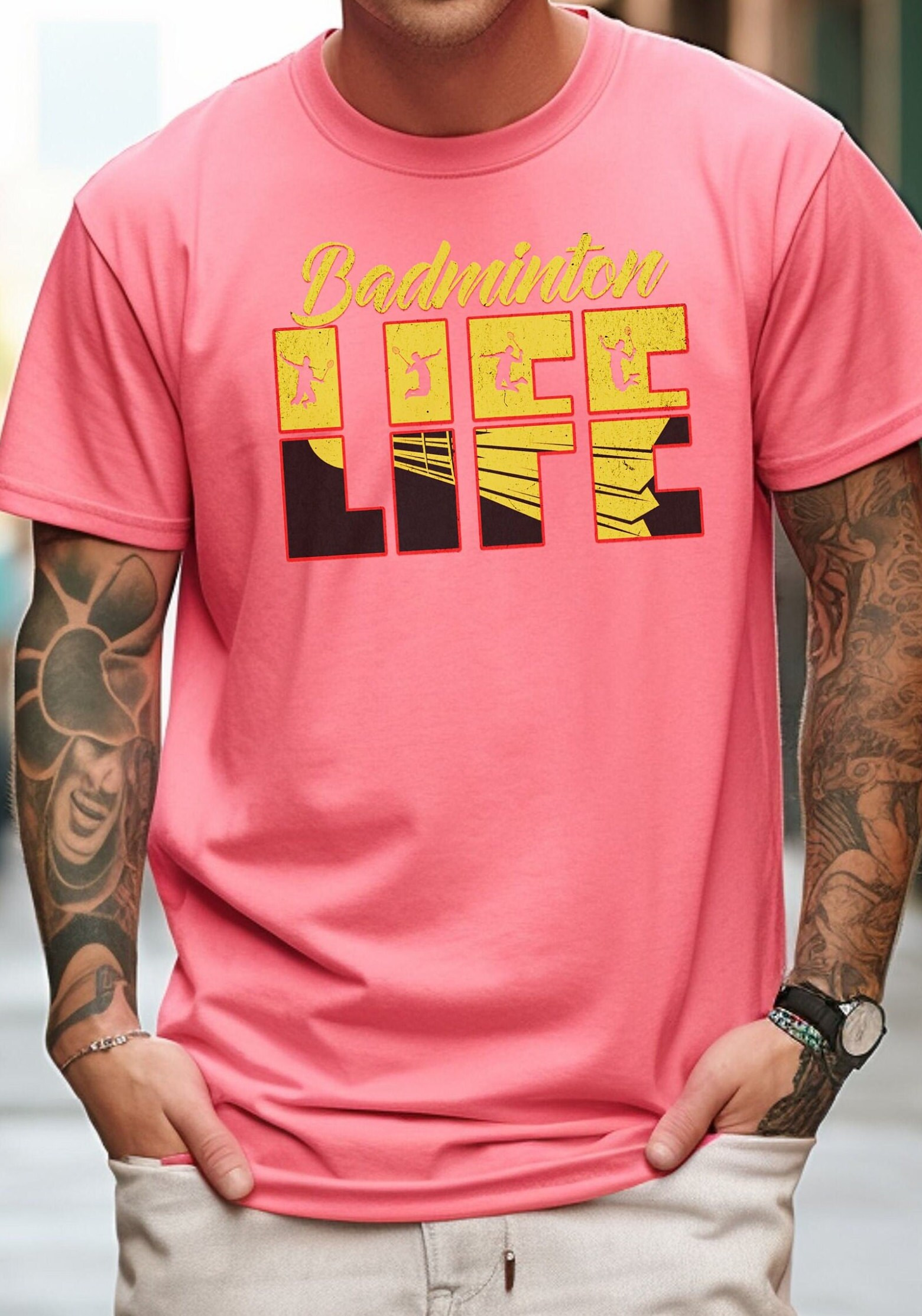 Badminton Tee Causal Shirt Racket Player Winning Sports Team Gift Badminton Players T-shirt ...