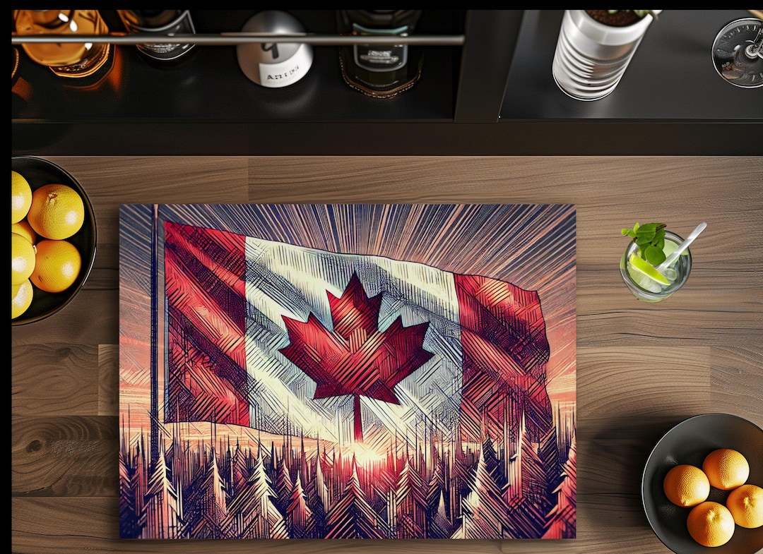 Maple Leaf Kitchen Decor Canadian Themed Accessory Patriotic ...