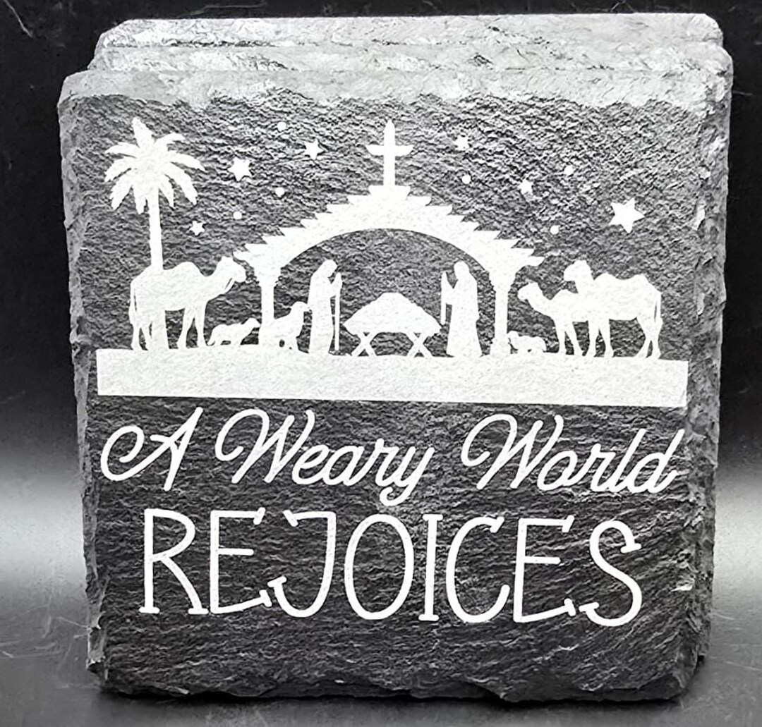 Religious Christmas Gift Drink Coaster Set Christian Holiday Decor ...