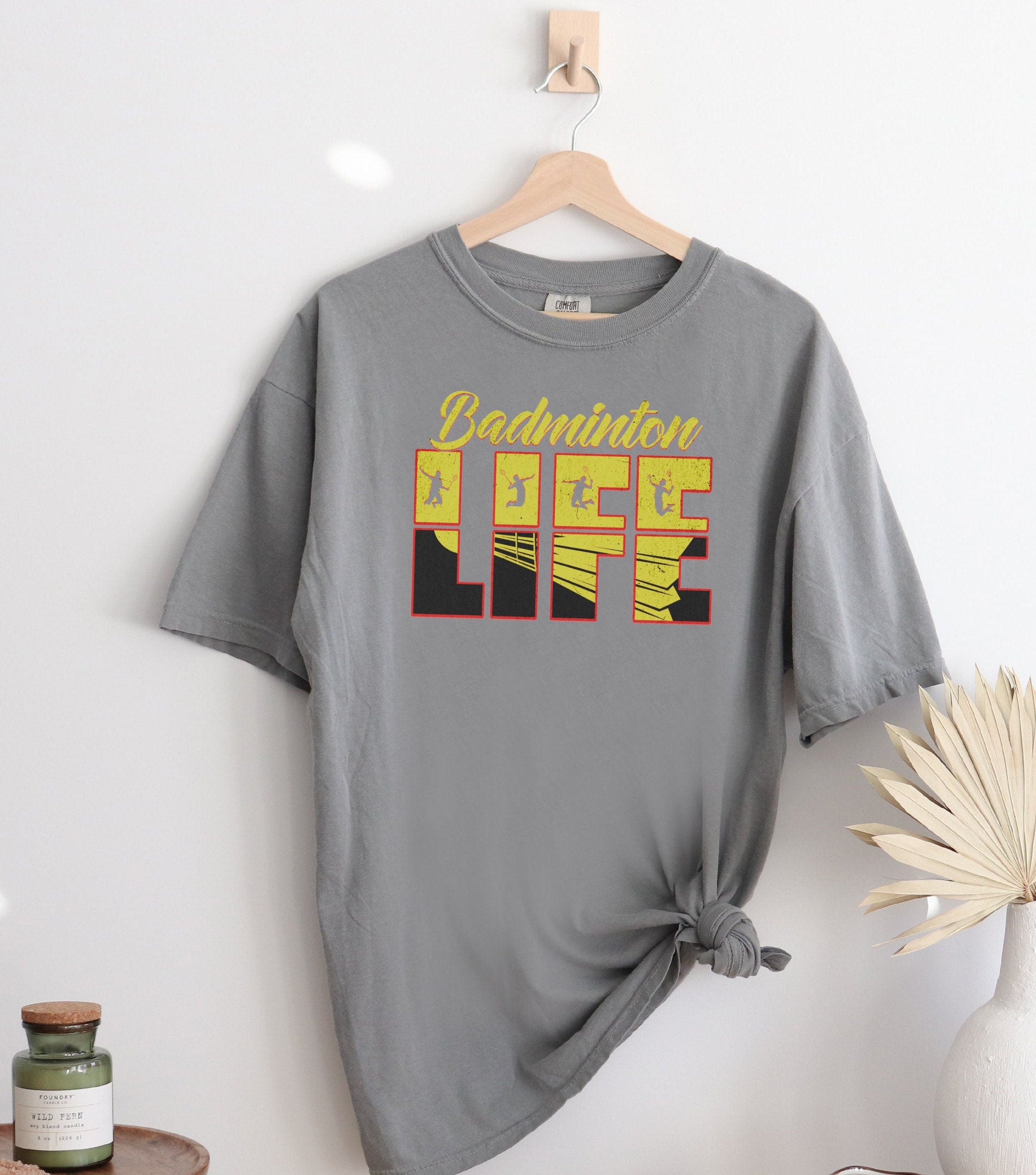 Badminton Tee Causal Shirt Racket Player Winning Sports Team Gift ...