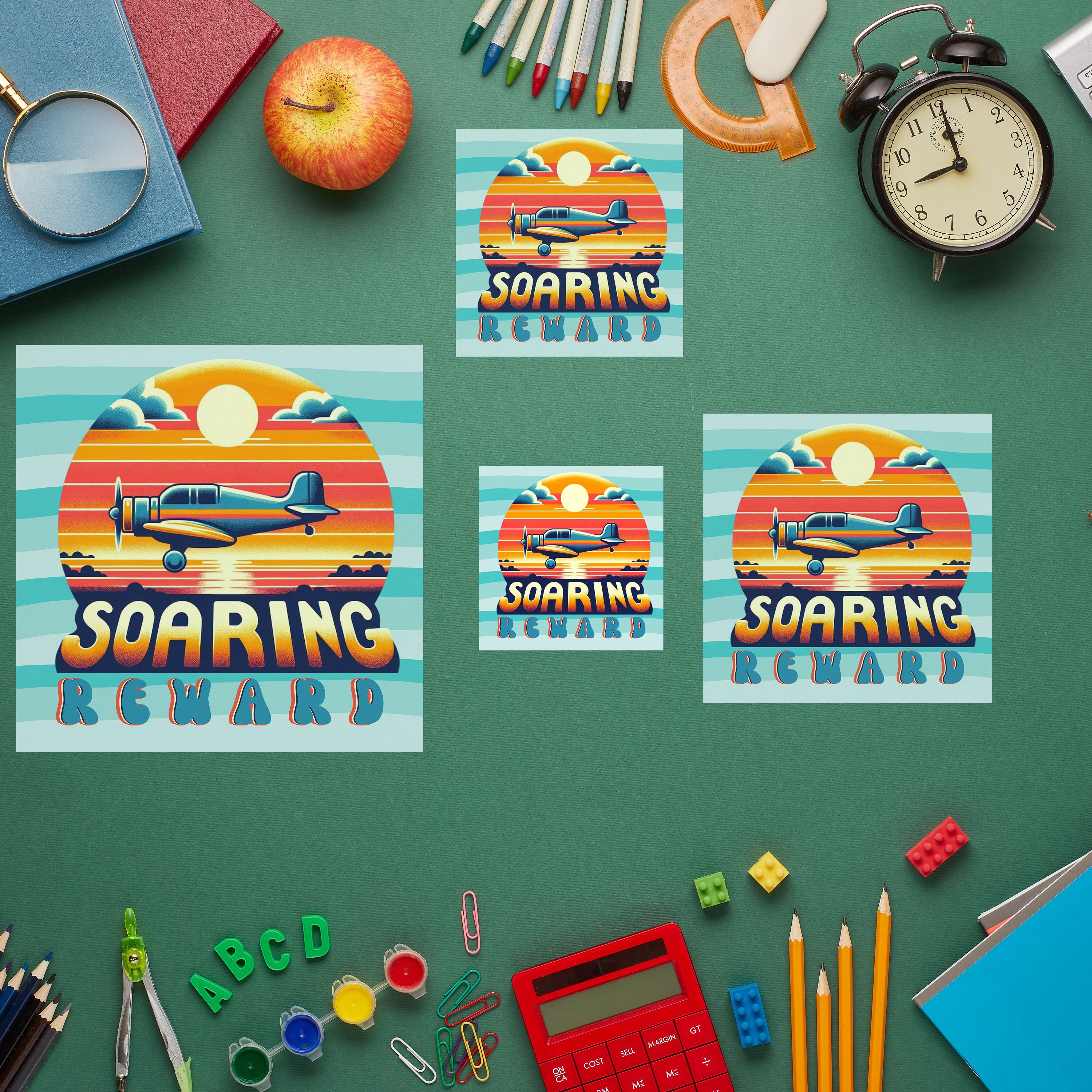 Airplane Sticker Reward Inspirational Reward Classroom Creative Reward ...
