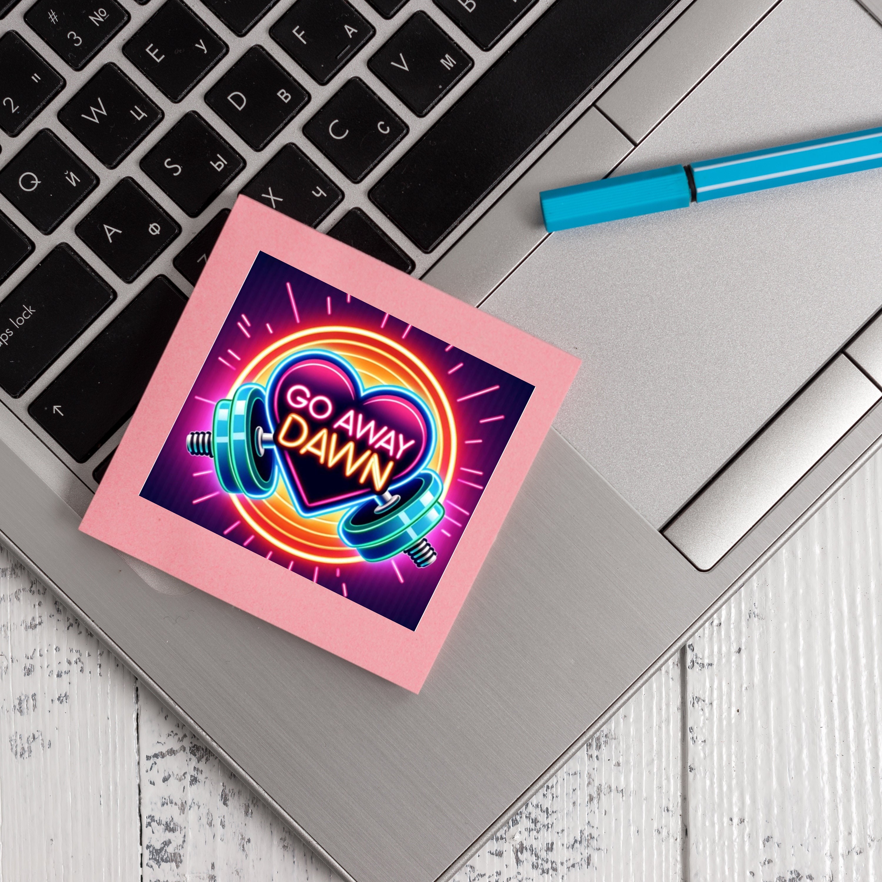 Neon Lights Sticker Custom Design Workout Reward Gift Friends Bonding ...