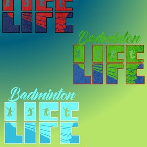 Badminton Sticker Sheet Decal Badminton Team Reward Water Bottle ...