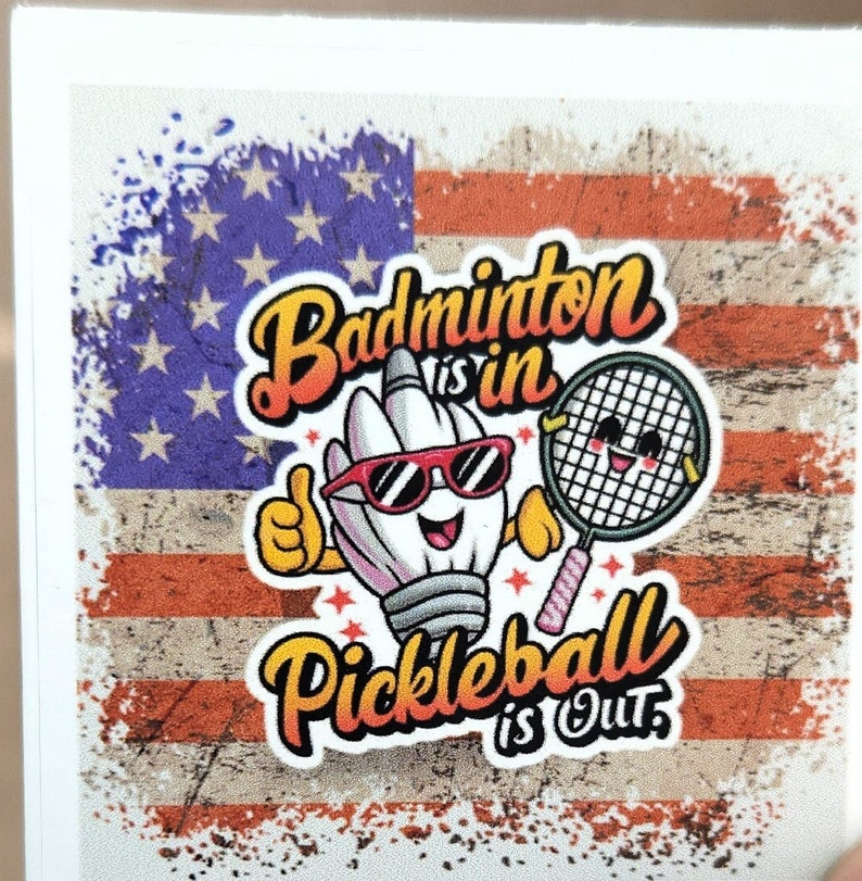 Badminton Sticker Patriotic Style Team Reward Badminton Gift Player ...