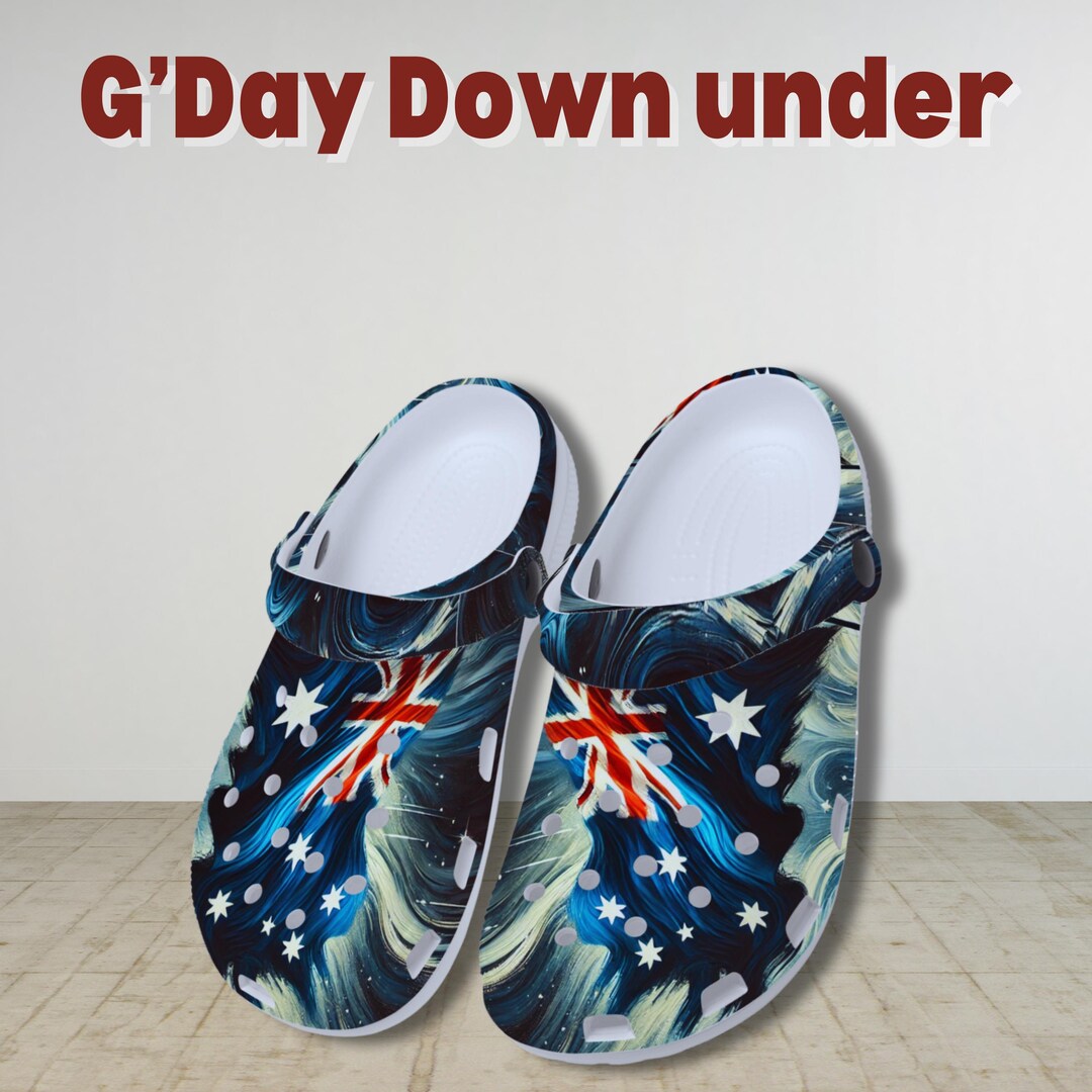 Aussie Style Summer Clogs Stylish Nighttime Australian Flag Patriotic ...