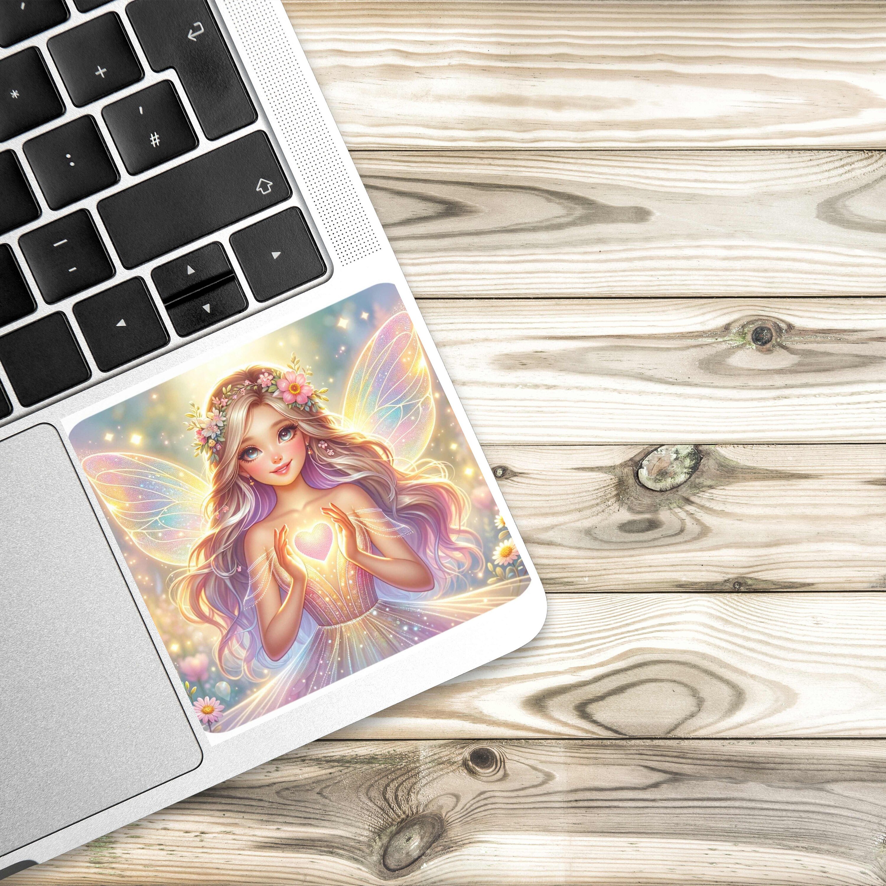 Cute Fairytale Angel Sticker Gift Vibrant Heart Decorative Fairytale ...