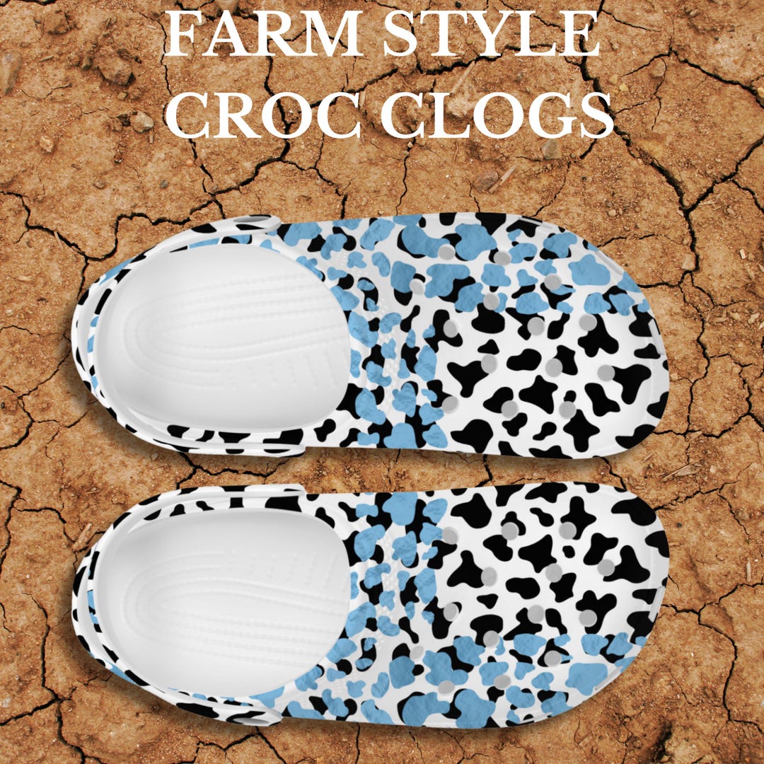 Cow Print Footwear Garden Clogs Standing Comfort Slip on Beach Pool ...