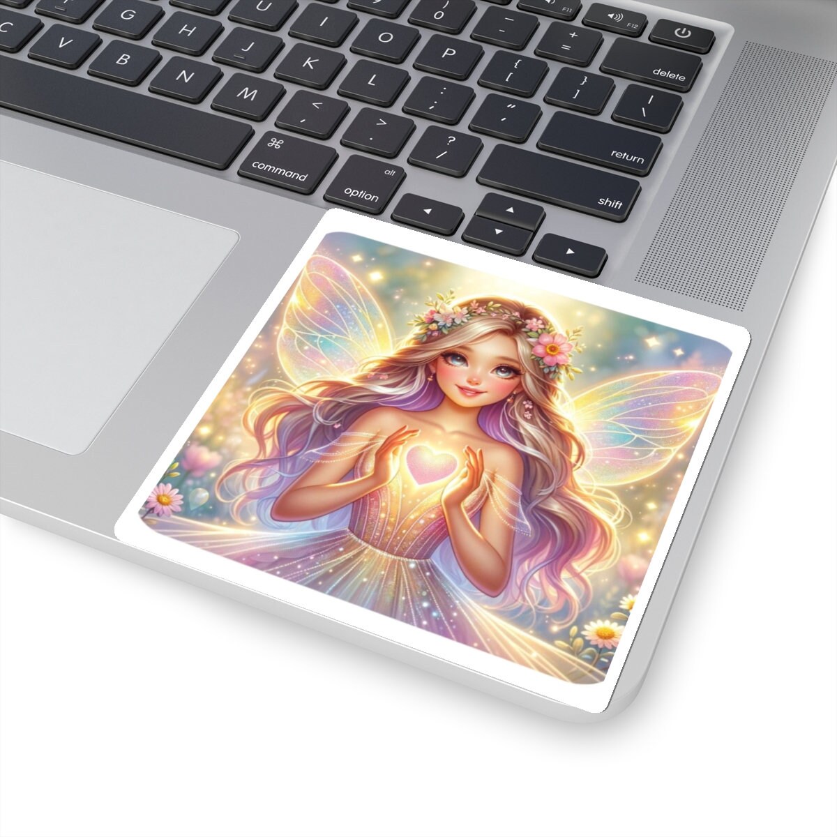 Cute Fairytale Angel Sticker Gift Vibrant Heart Decorative Fairytale ...