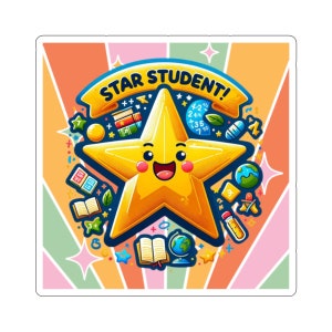 Motivational Sticker Kid Positive Behavior Sticker Teacher-created ...