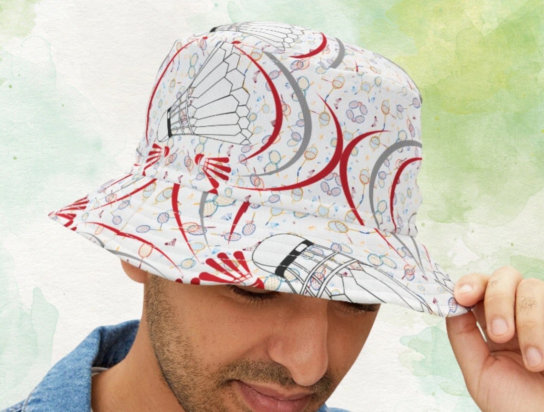 Badminton Style Bucket Hat(aop) Badminton Fan Outdoor Summer Hat ...
