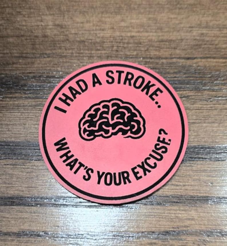 Stroke Survivor Recovery Gift Idea Leatherette Patch for Baseball Hat ...