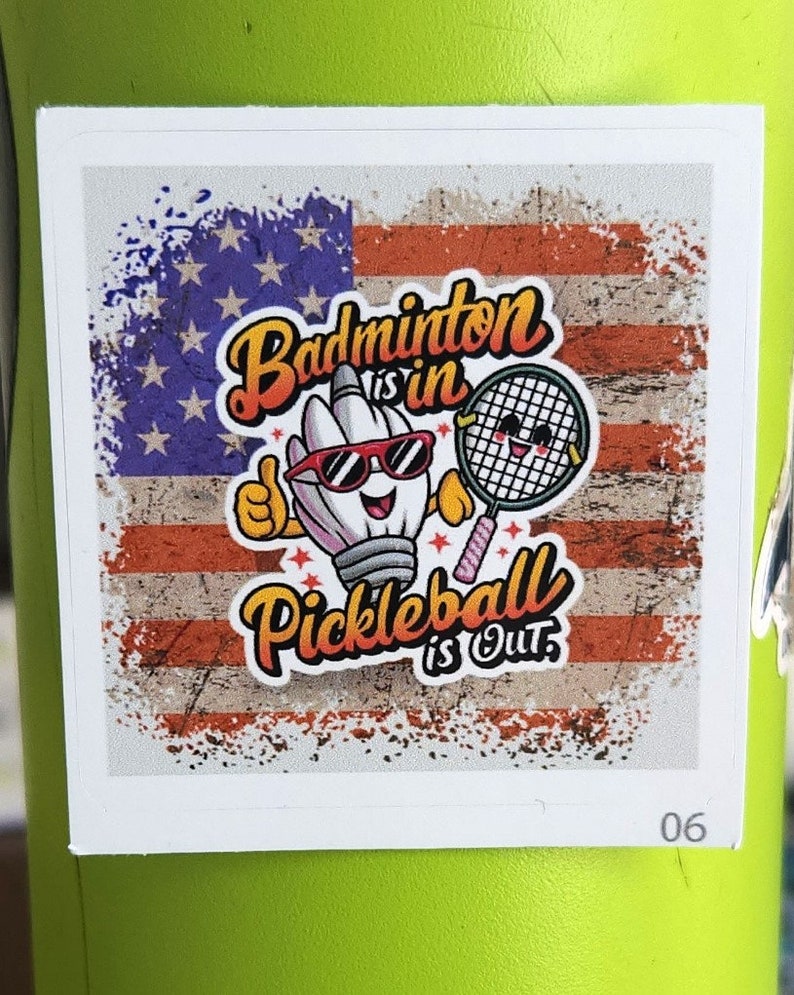 Badminton Sticker Patriotic Style Team Reward Badminton Gift Player ...