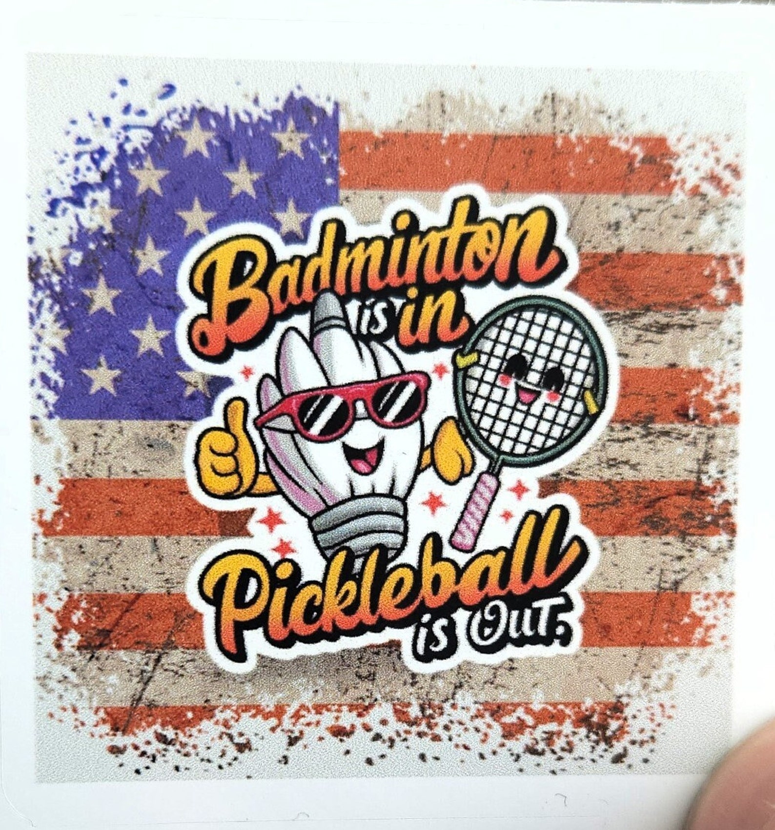 Badminton Sticker Patriotic Style Team Reward Badminton Gift Player ...