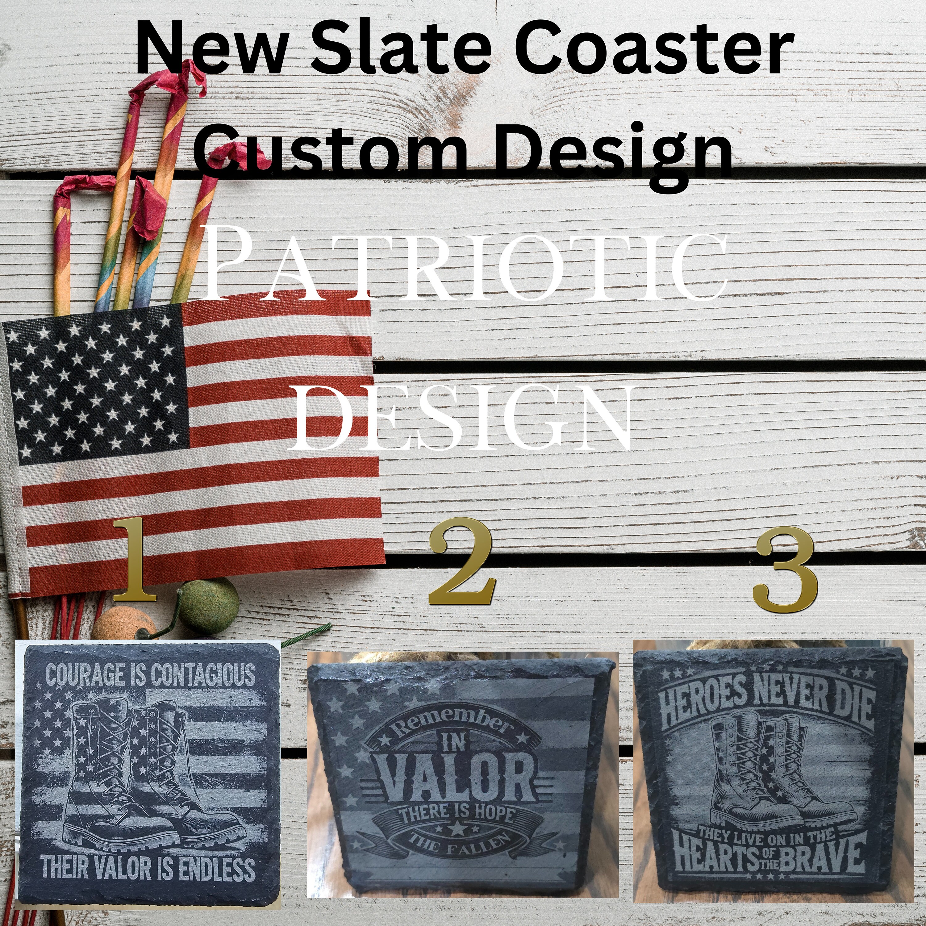 Personalized Military Retirement Gift Military Coaster Memorial Day ...
