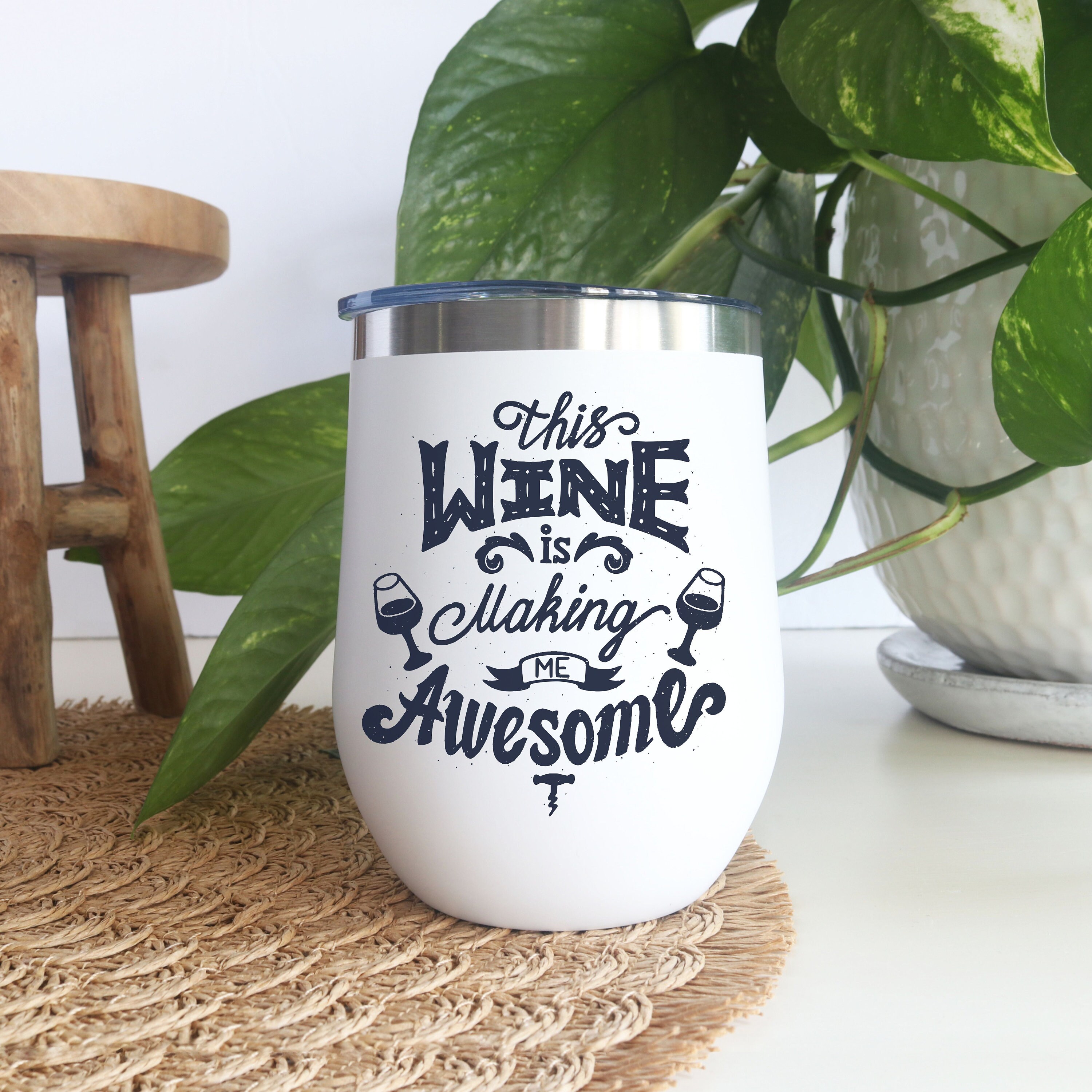 Personalized Wine Tumbler Mom Vino Weekend Custom Wine Chic Tumbler ...