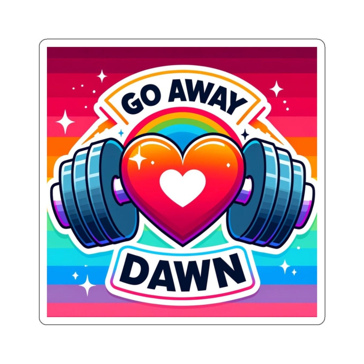 Custom Sticker Design Fitness Team Decal Trainer Workout Heart Reward ...