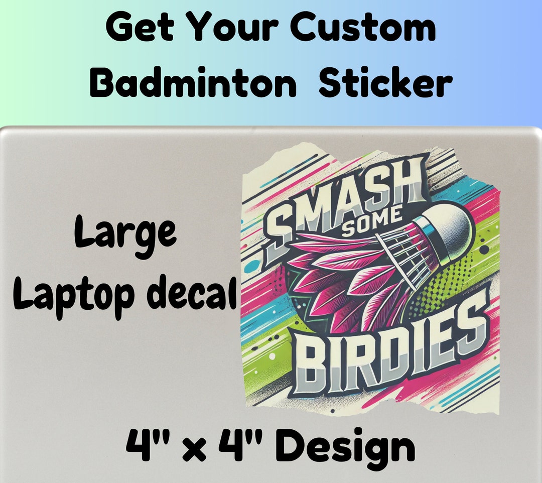Fun Badminton Stickers Team Decal Reward Badminton Gift Players Reward ...
