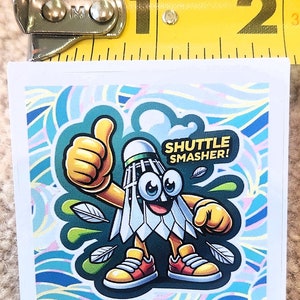 Badminton Thumbs up Sticker Shuttlecock Racket Sport Fun Laptop Decal ...