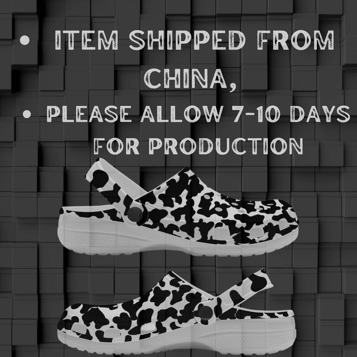 Cow Print Clogs Comfortable Walking Shoes Foam Slip on Gift for Animal ...