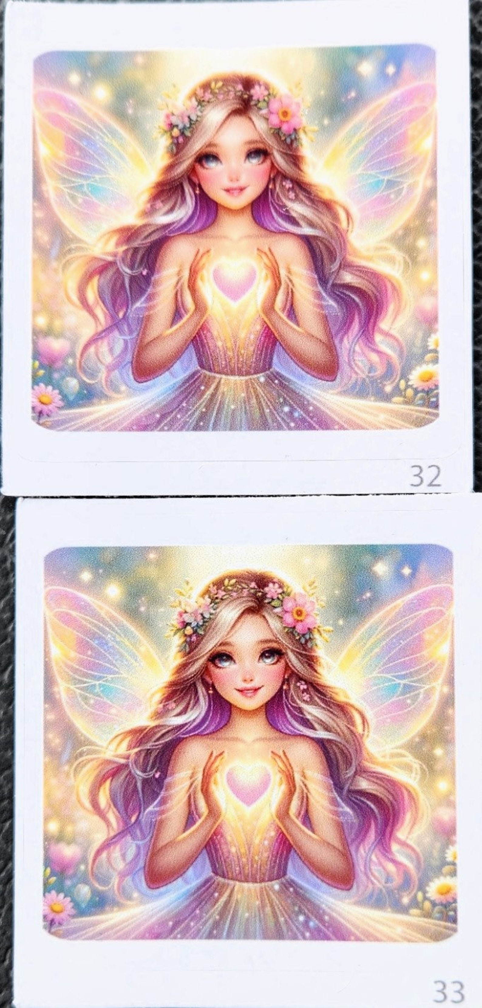 Cute Fairytale Angel Sticker Gift Vibrant Heart Decorative Fairytale ...