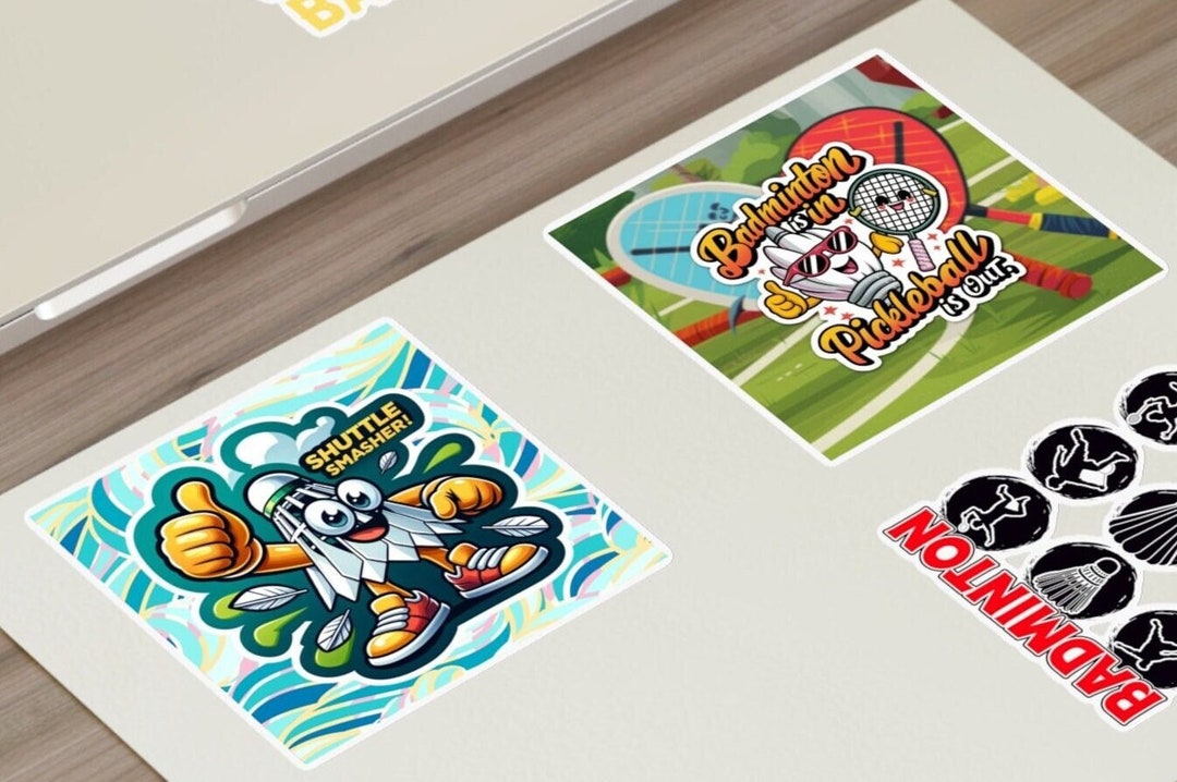 Badminton Sticker Collection Team Gift Players Reward Racket Sport ...