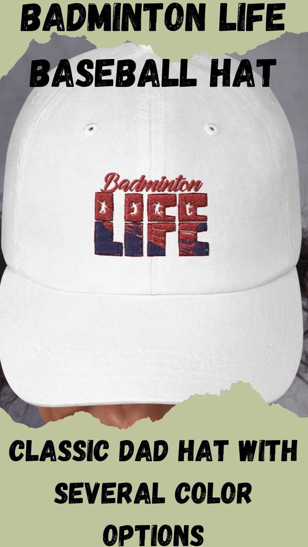 Badminton Style Dad Embodied Hat Pattern Baseball Cap Badminton Fan ...