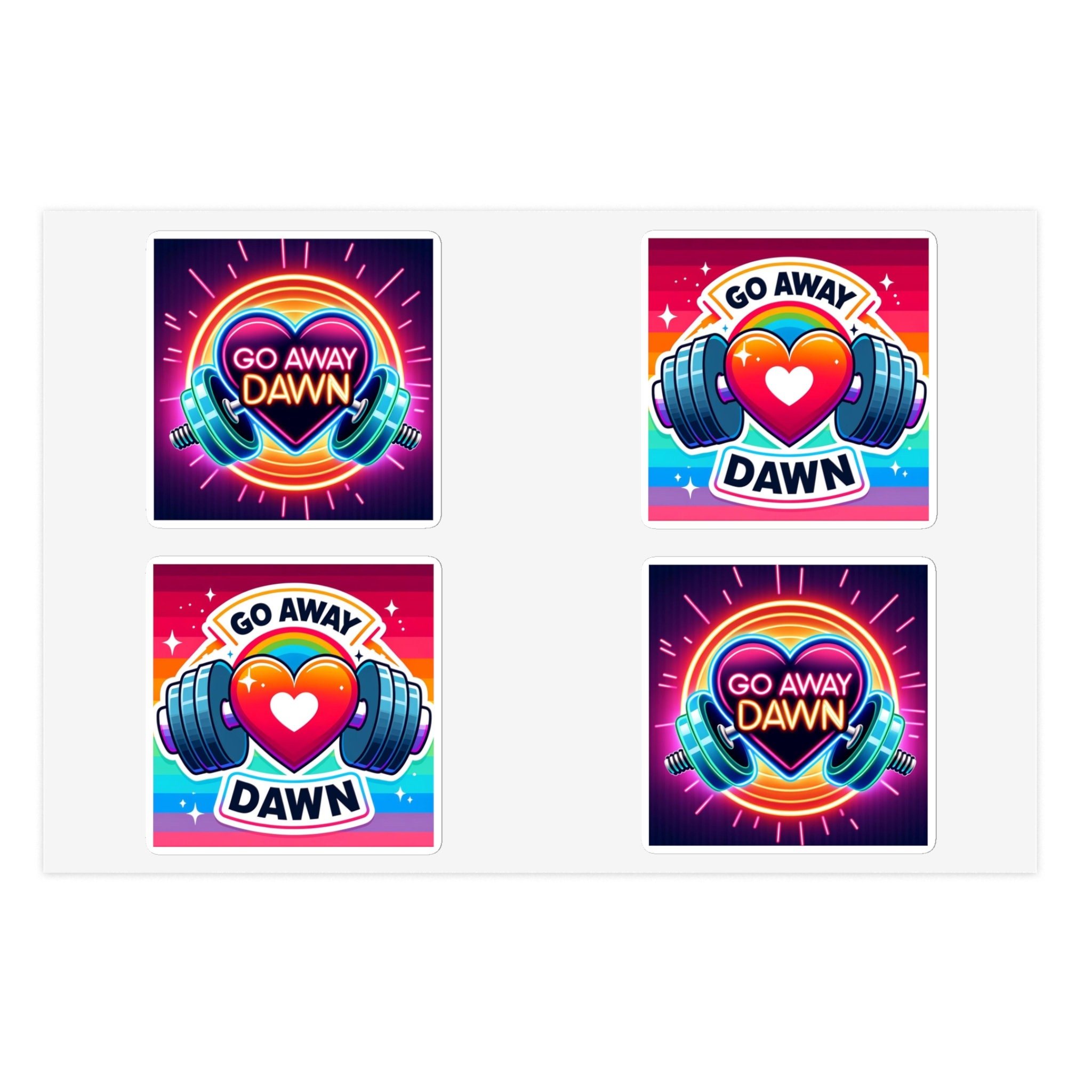 Custom Sticker Design Fitness Team Decal Trainer Workout Heart Reward ...