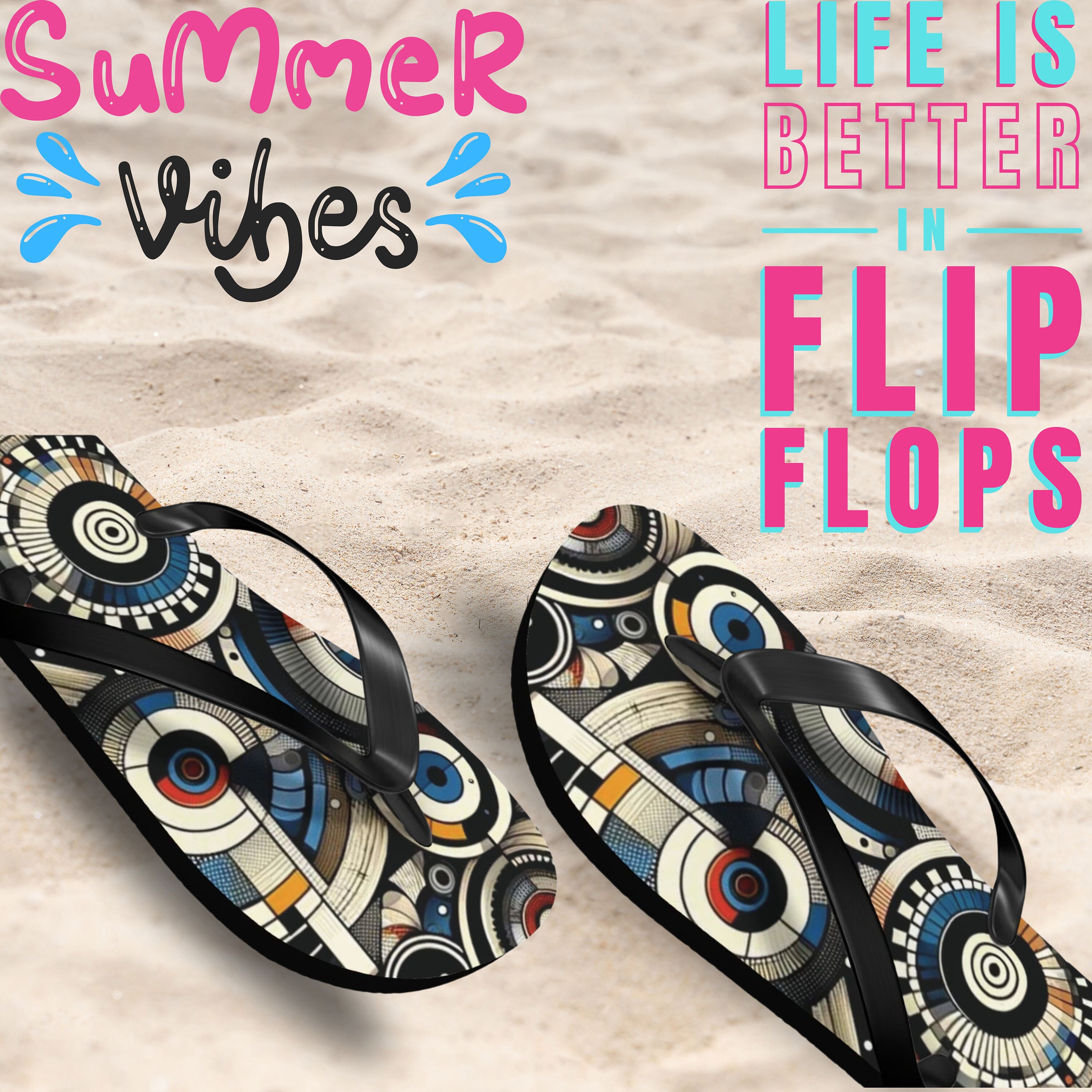 Retro-inspired Vintage Flip Flops Beachside Hipster-approved Summer ...