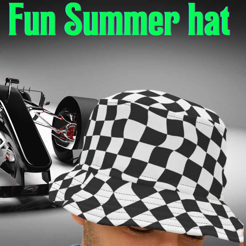 Checkered Hat - Etsy