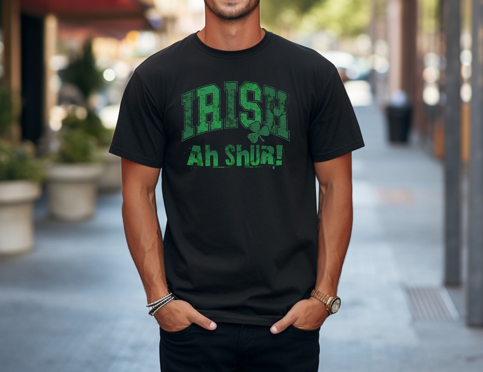 St Patrick's Day Tee Vintage-style Irish Shirt Ah Sure Irish-inspired T ...