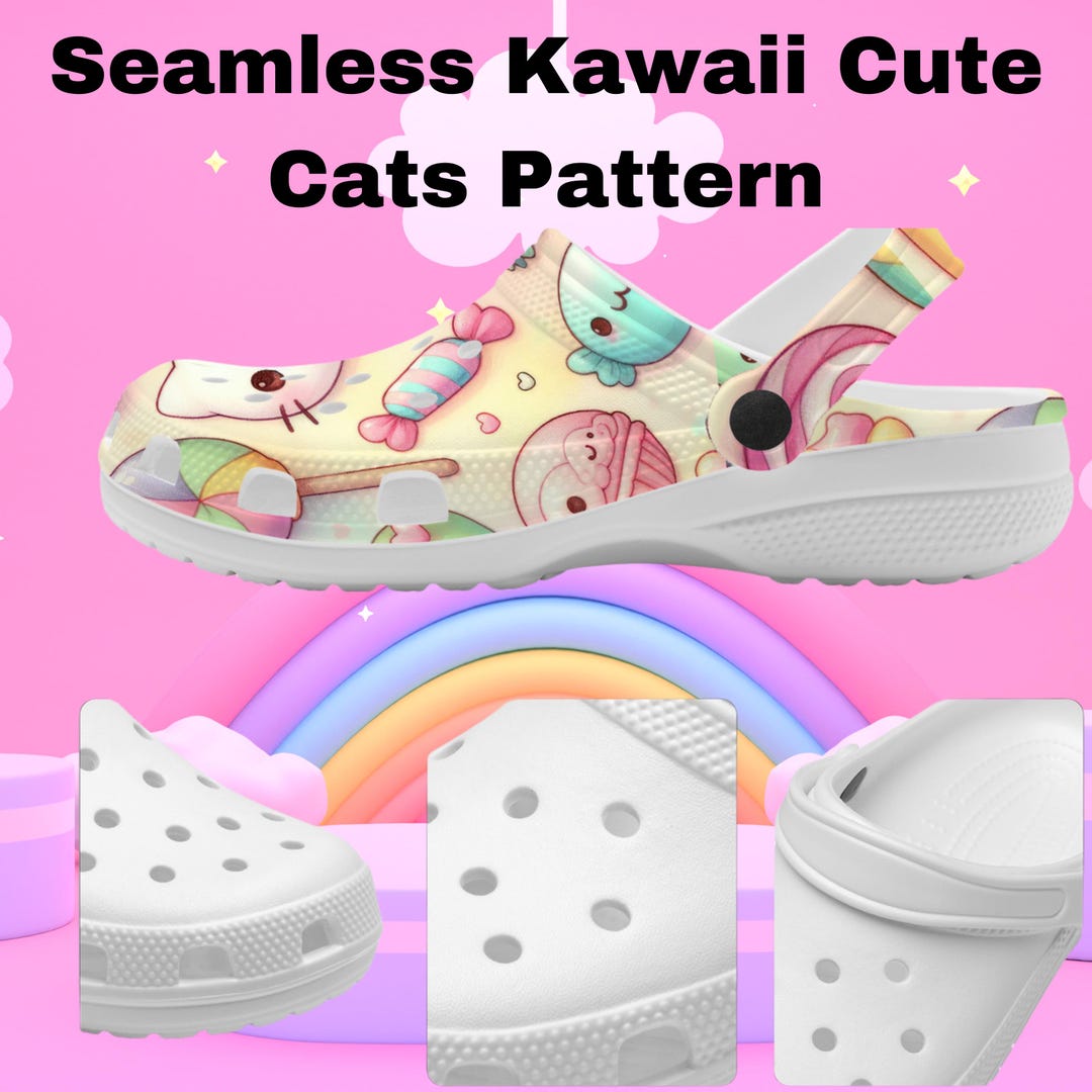 Kawaii Cat Clogs Cat Themed Shoes Cat Lover Gift Kawaii Footwear Cute ...