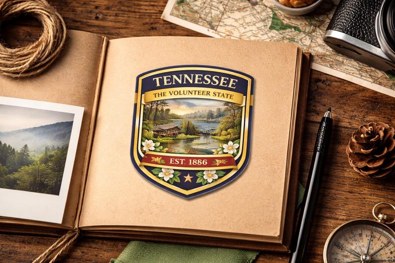 Custom State Sticker Southeast Badge Design DTF Sticker Gift Collection ...