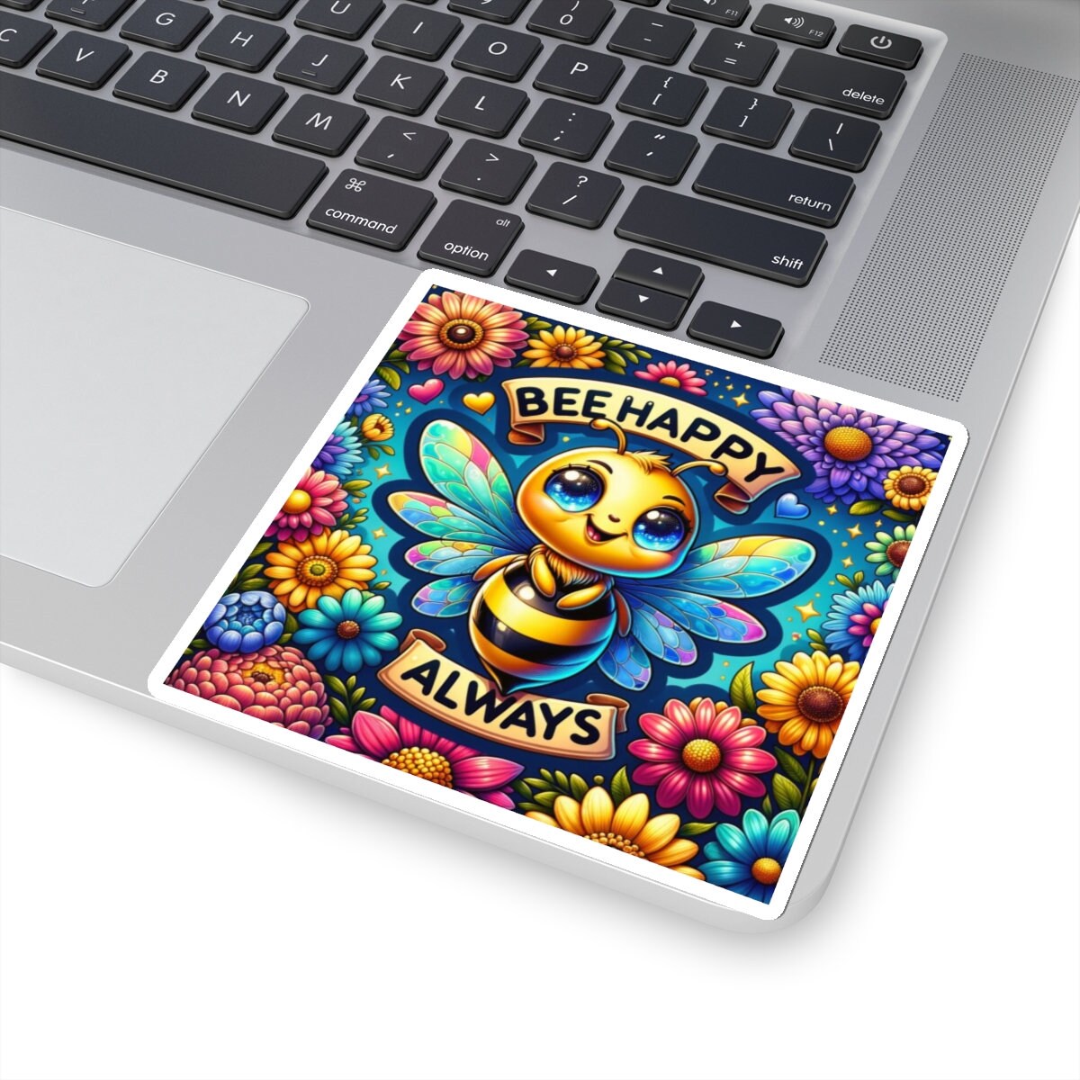 Bee Themed Stickers Handmade Vinyl Bee Sticker Happy Motivational ...