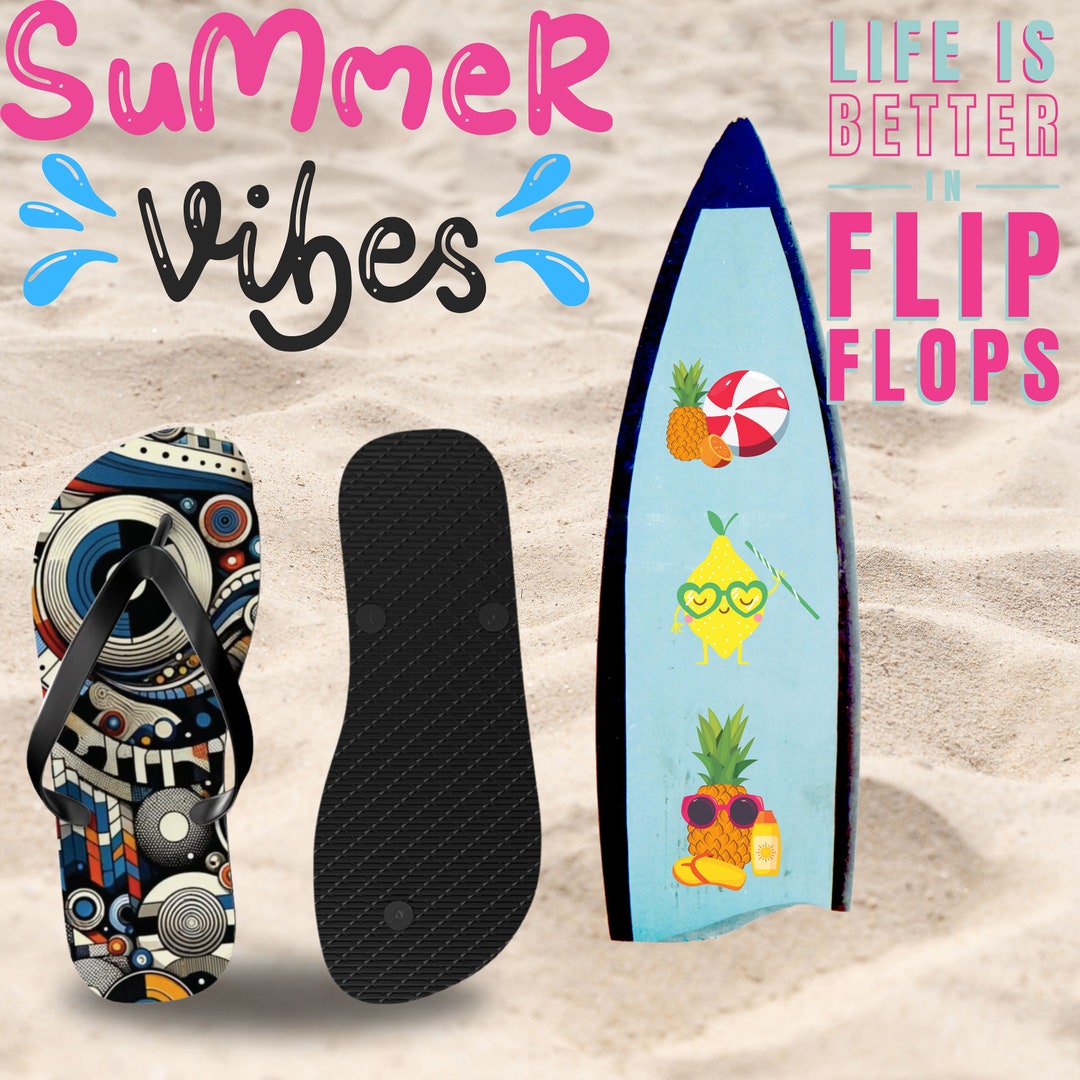 Retro-inspired Vintage Flip Flops Beachside Hipster-approved Summer ...